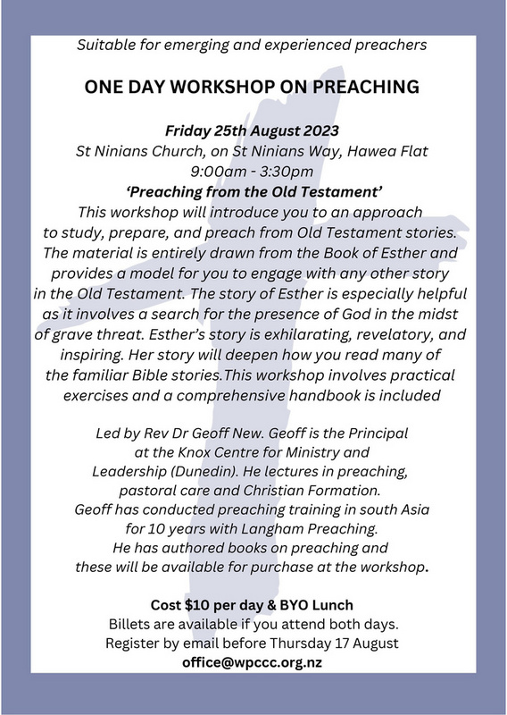 Preaching Workshop - Hawea Flat | Southern Presbyterians